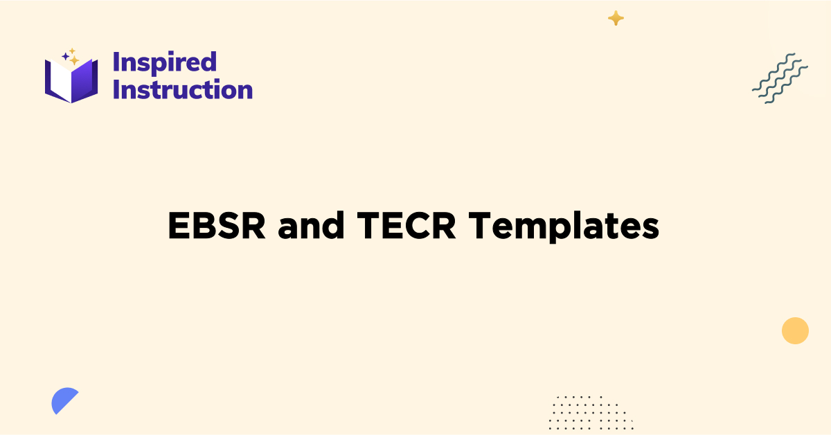 EBSR and TECR Templates