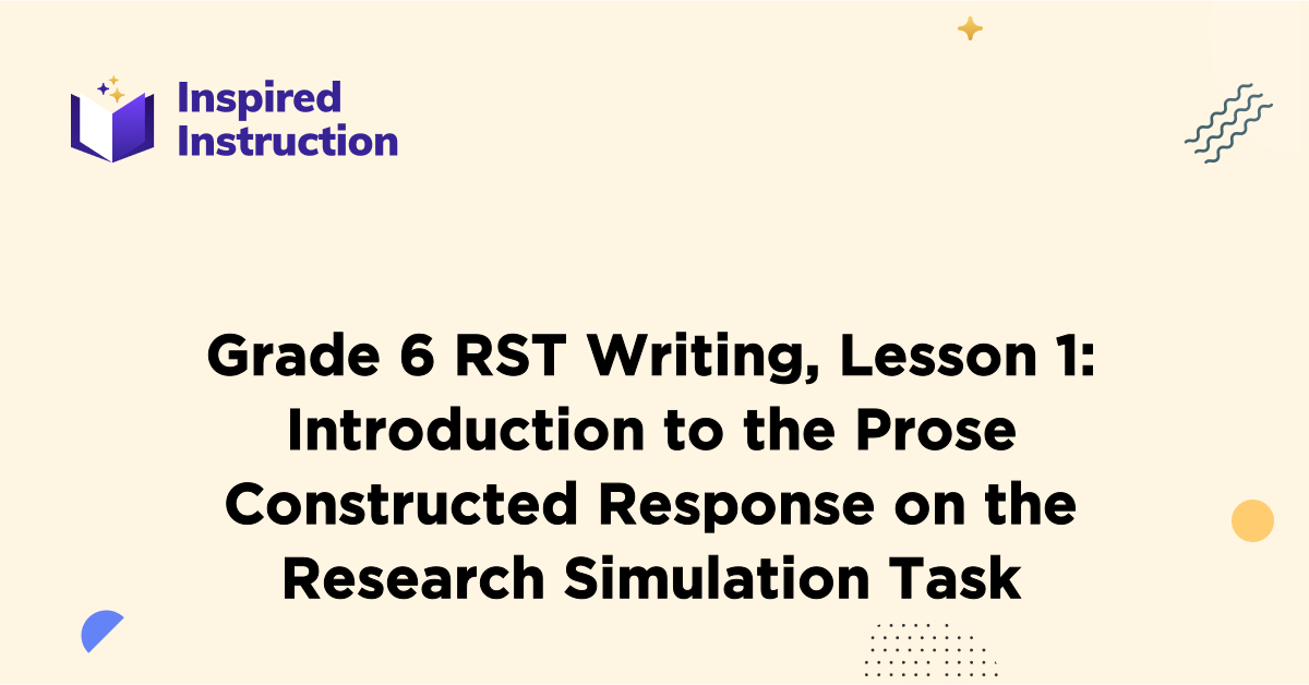 Introduction to the Prose Constructed Response on the RST