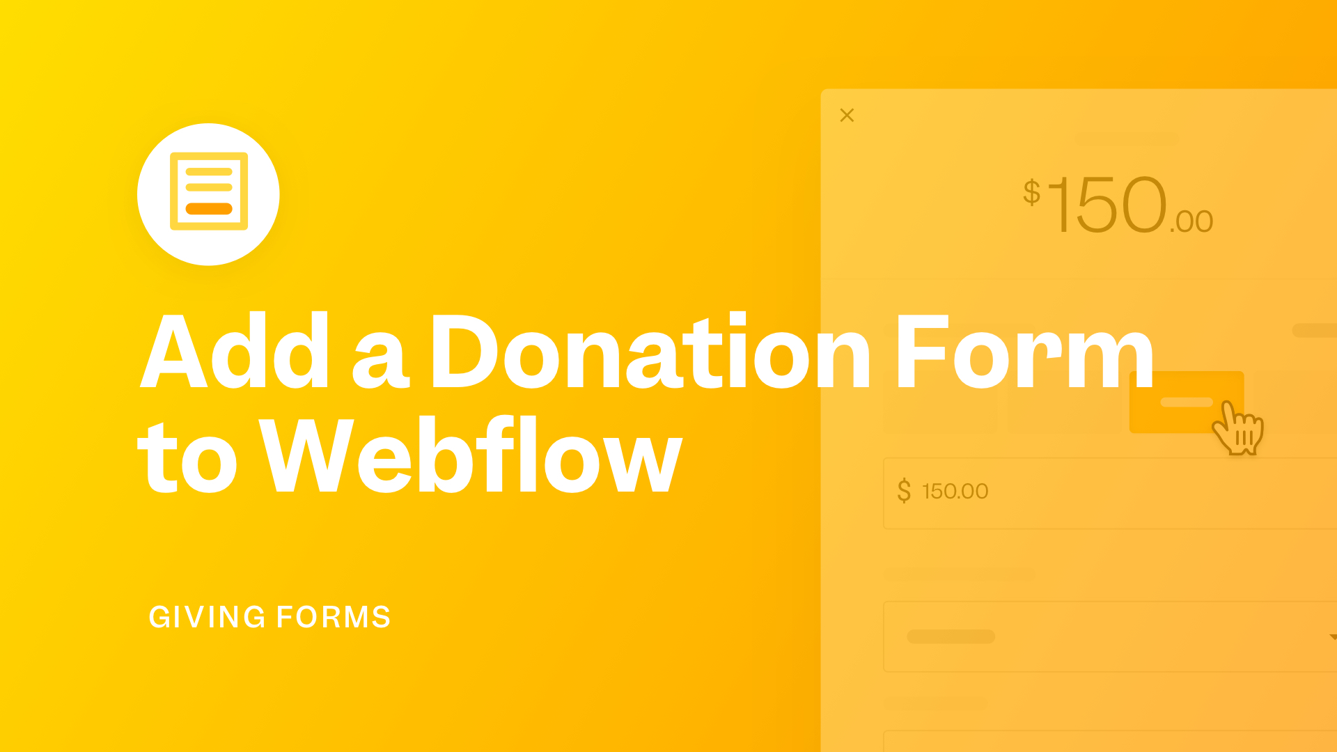 Add a Donation Form to Webflow Lesson | Funraise University