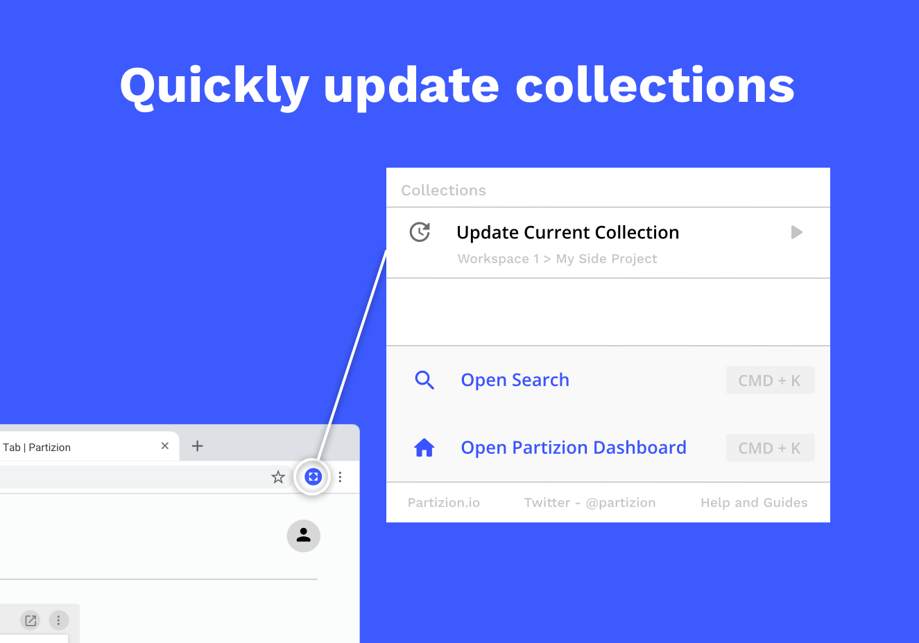 Quickly update collections | Partizion Changelog