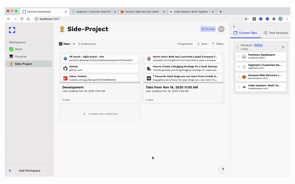 Save multiple tabs in chrome | Partizion
