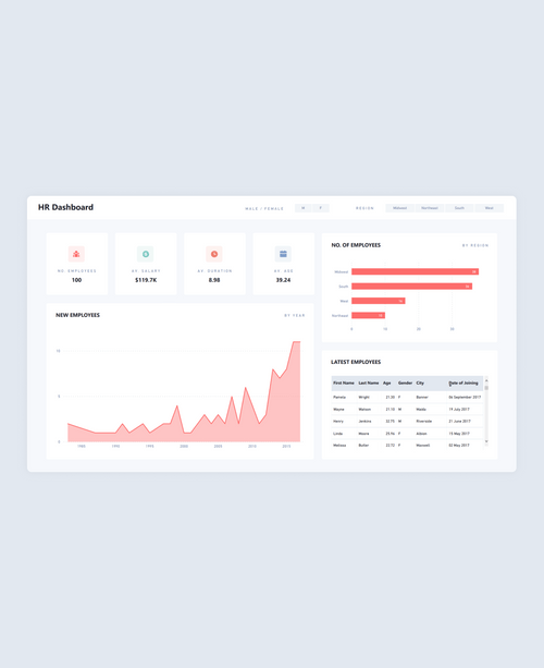Power BI HR Dashboard Example from Numerro