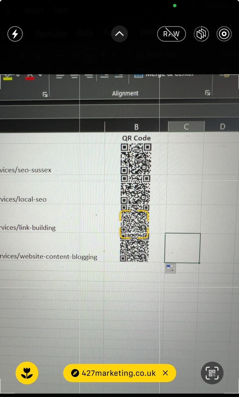 Create QR codes with Microsoft Excel | 427 Marketing