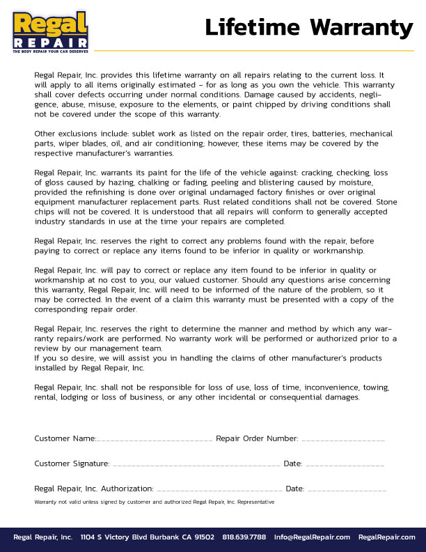 Forms | Regal Repair