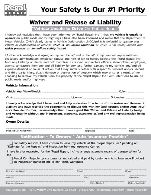 Forms | Regal Repair