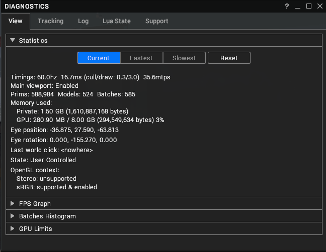 Checking Scene Performance