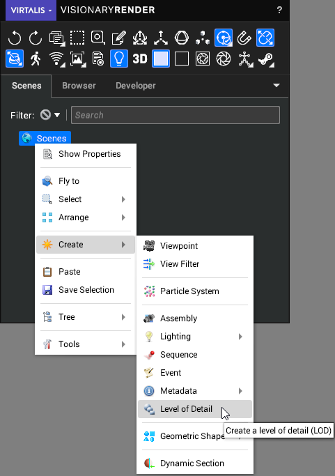 Scene LOD (Level of Detail)