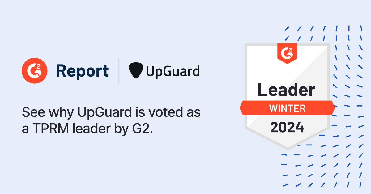 UpGuard named a G2 Market Leader