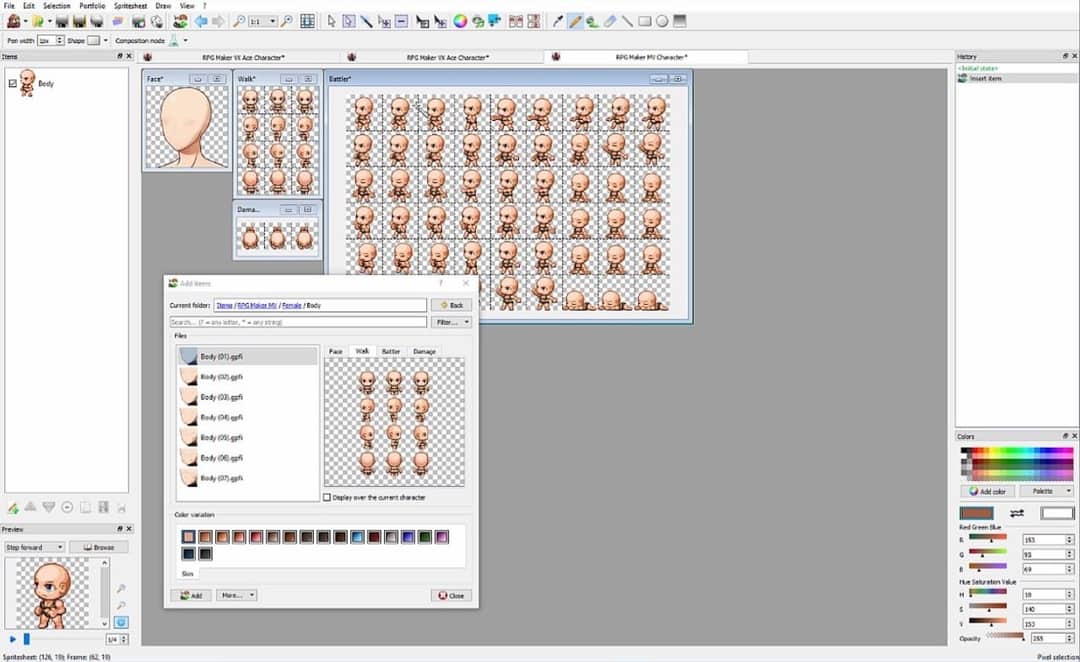 Game Character Hub: Portfolio Edition | RPG Maker | Create Your Own Game!
