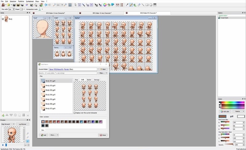 Game Character Hub: Portfolio Edition | RPG Maker | Create Your Own Game!