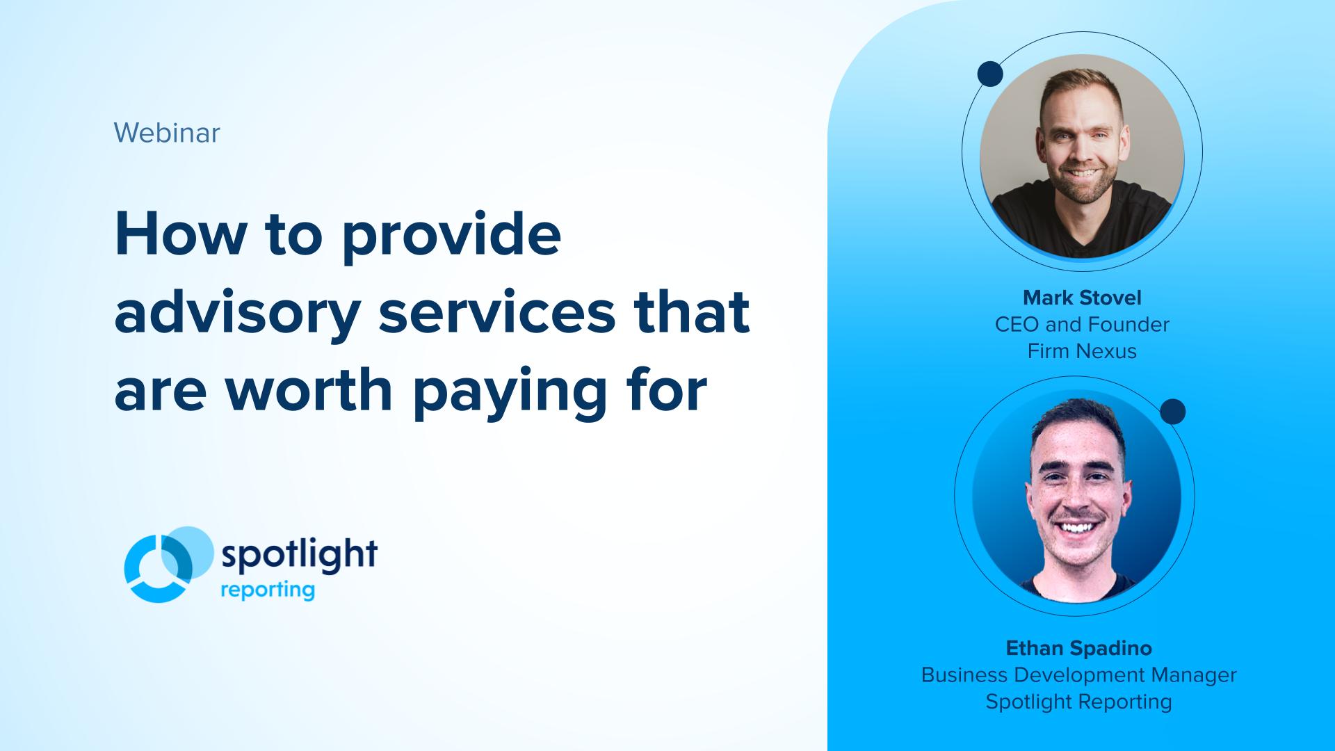 Webinars | Spotlight Reporting