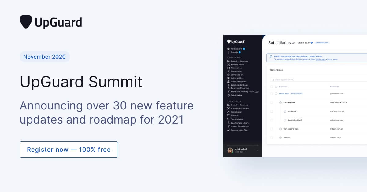 UpGuard Unveils New Product Feature Releases at Summit 2020 | UpGuard
