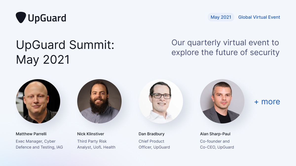 UpGuard Summit May 2021 | UpGuard