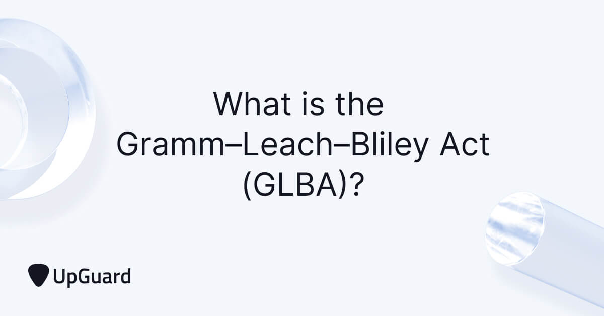 What is the Gramm–Leach–Bliley Act (GLBA)? | A Definition by UpGuard