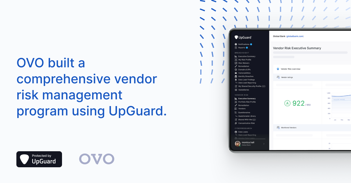 OVO build a comprehensive vendor risk management program using UpGuard ...