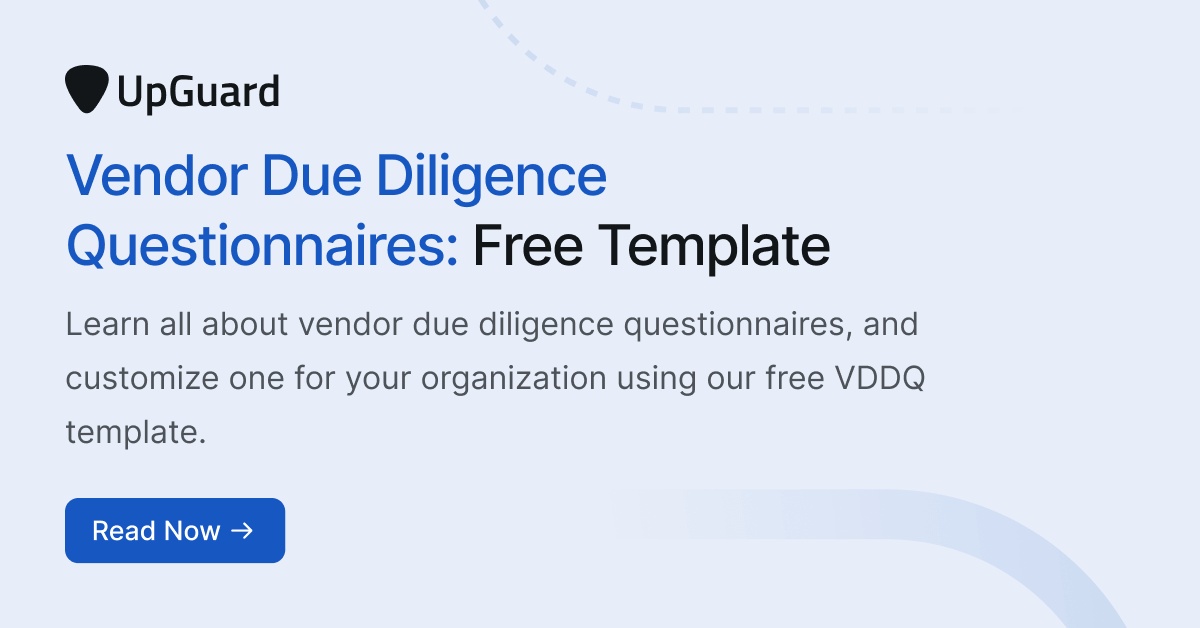 Vendor Due Diligence Questionnaires: Free Template | UpGuard