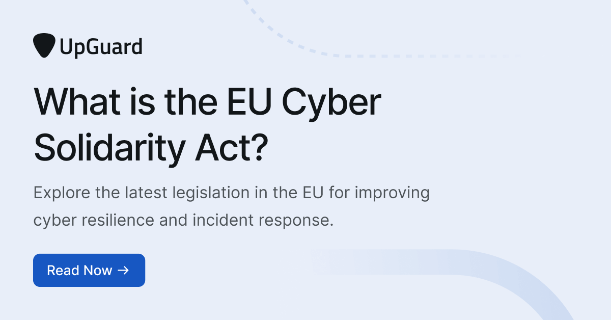 What is the EU Cyber Solidarity Act? | UpGuard