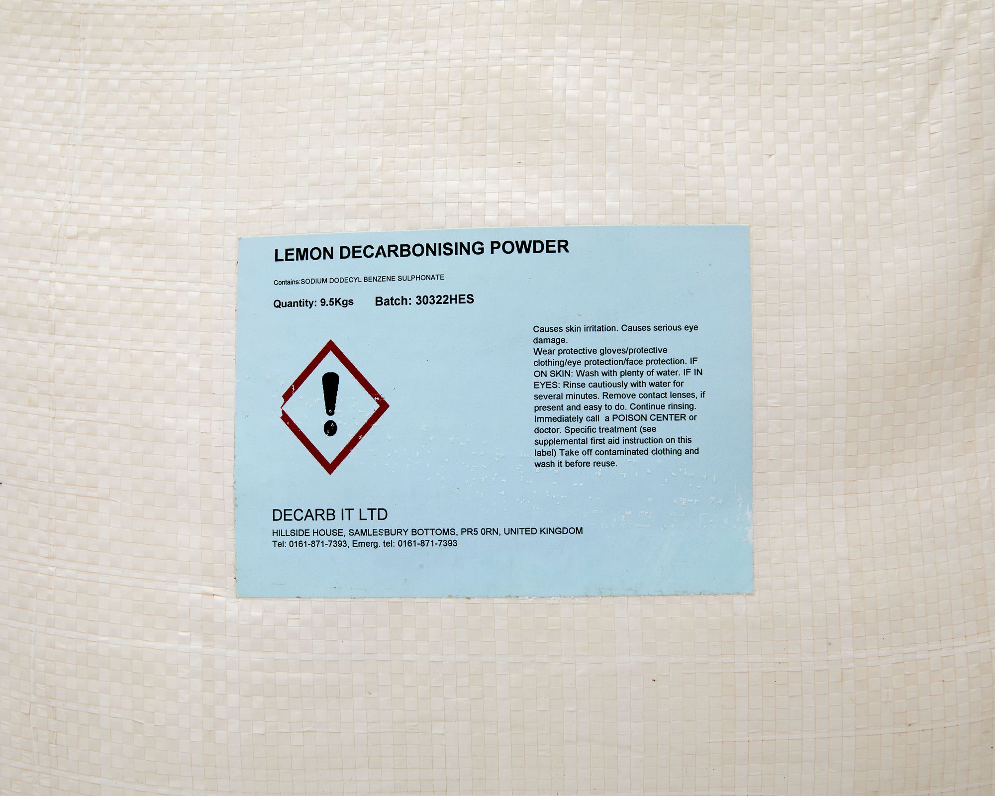 Decarb It Lemon Scented Non-Caustic Decarboniser Powder - 12KG - Makes ...