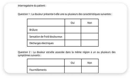 DN4 : Douleur neuropathique en 4 questions pour les kinésithérapeutes