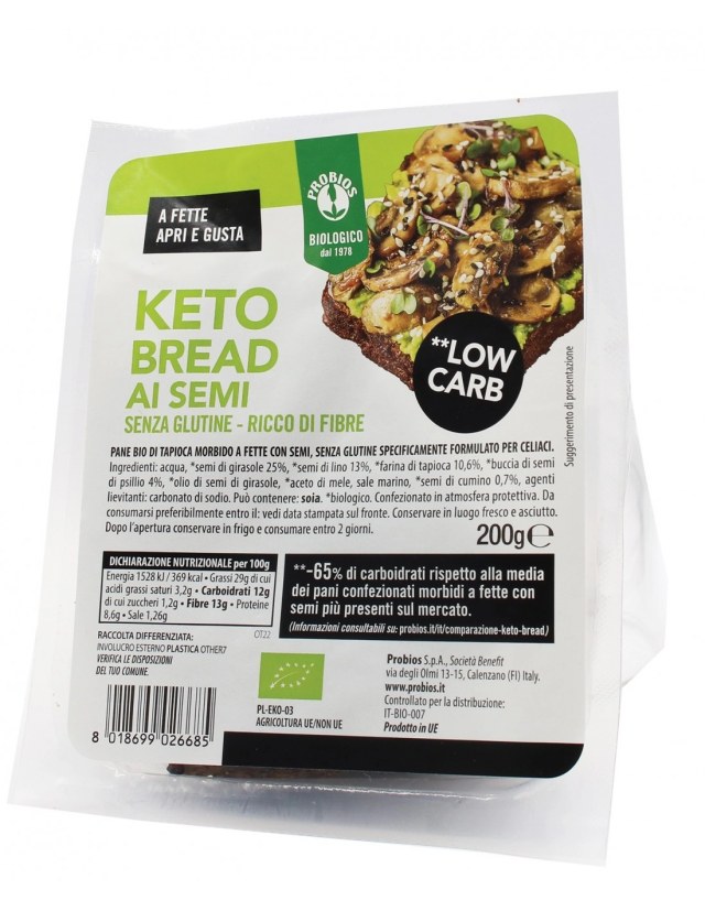 KETO KRUH S SEMENI BIO 200g | 6330 | Prehrana | EKO Spletna Trgovina Živa