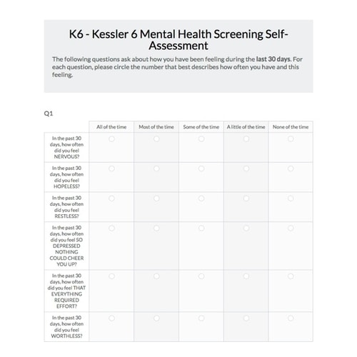 Mental Health Assessment Form Template | Formstack