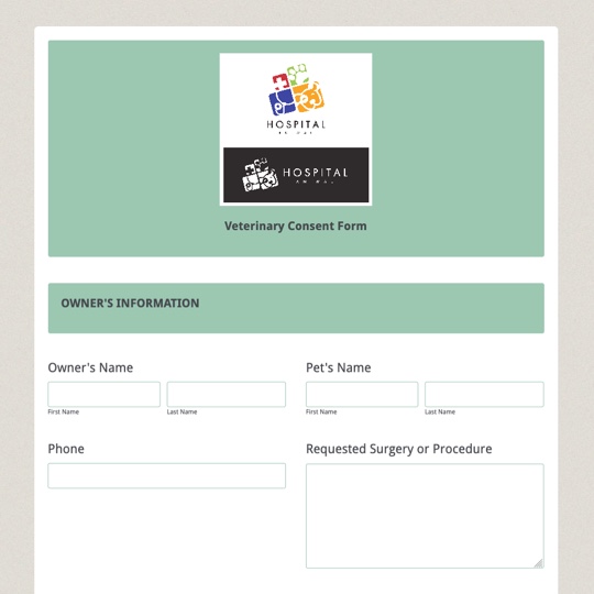 Veterinary Consent Form | Eliminate Data Entry | Formstack