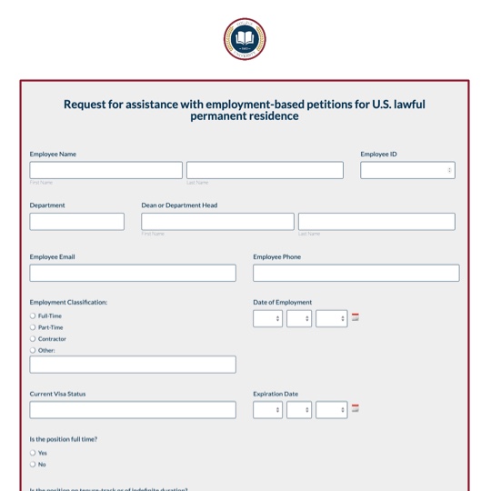 Permanent Residency Assistance Request Form Template | Formstack