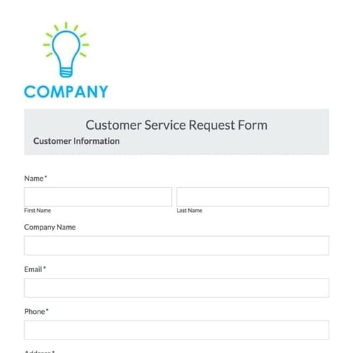 Customer Service Form Template | Formstack