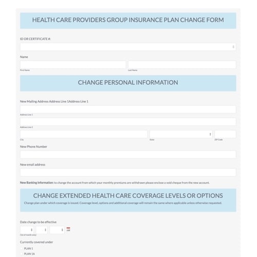 Insurance Update Form Template | Formstack