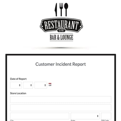 Customer Injury Incident Report Form Template | Formstack