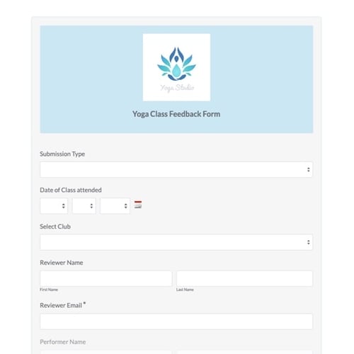 Yoga Feedback Form Template | Formstack