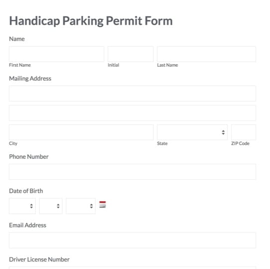 Handicap Parking Permit Form Template | Formstack