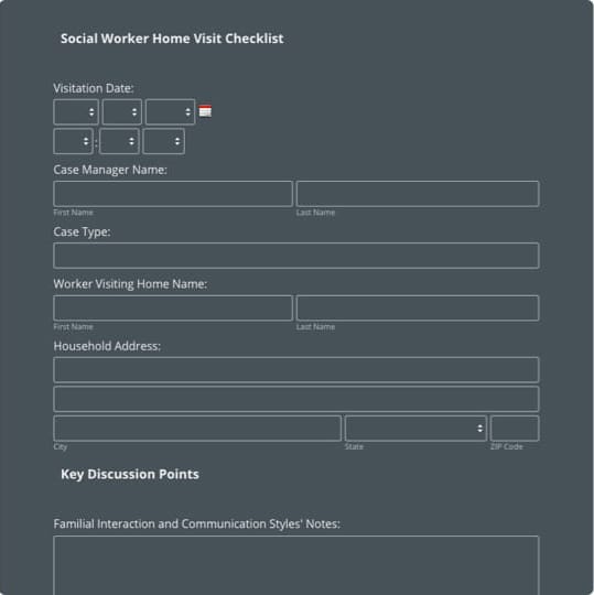 Social Worker Home Visit Checklist | Formstack