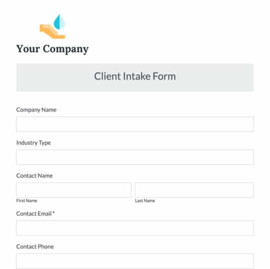 Client Intake Form Template Formstack
