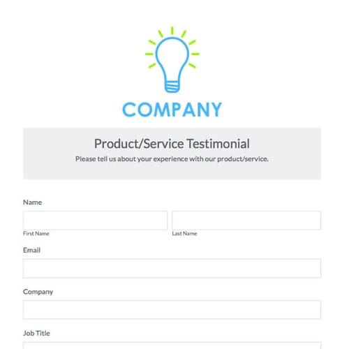 Testimonial Form Template | Formstack