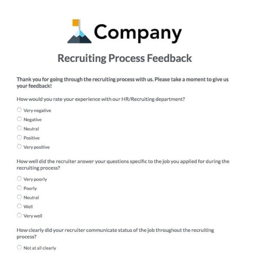 Recruitment Evaluation Survey | Formstack