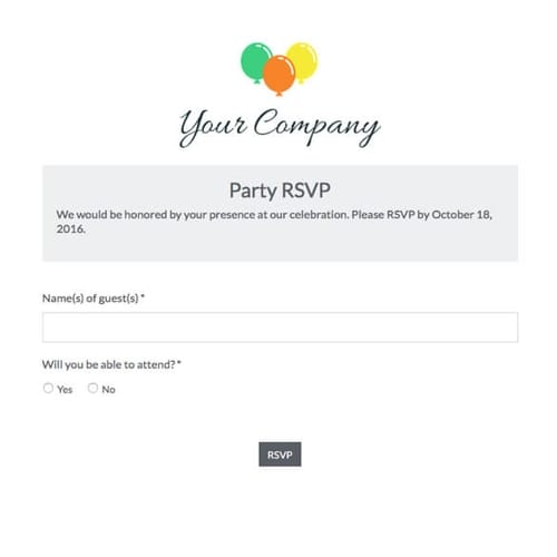 RSVP Form Template | Formstack