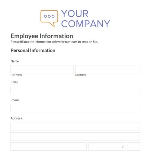 Employee Information Form Template | Formstack