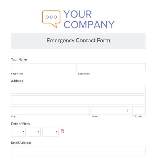 Emergency Contact Form Template | Formstack