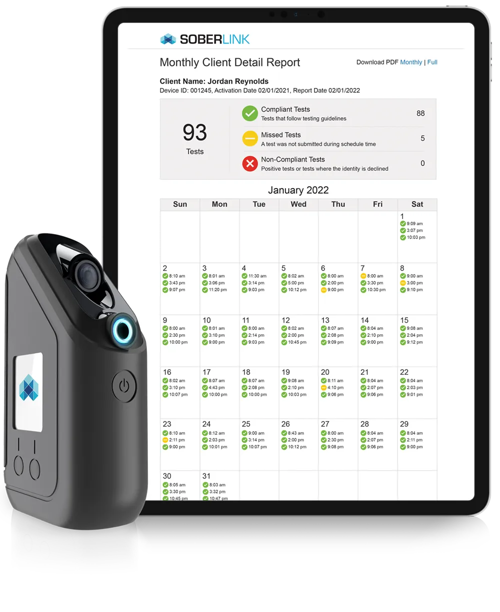 Remote Alcohol Monitoring Device | Soberlink Cellular