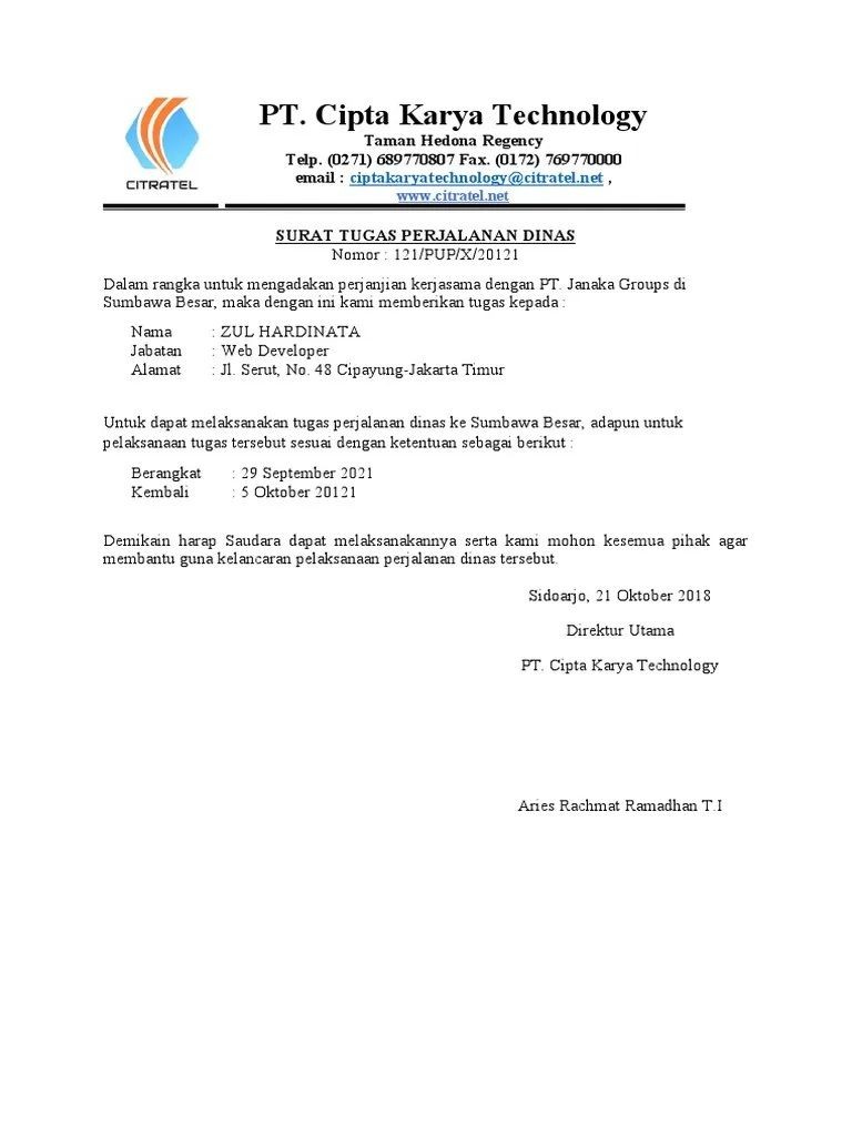 10 Contoh Surat Tugas Resmi Berbagai Keperluan yang Benar