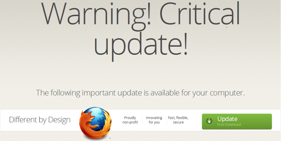 Fake browser update attacks