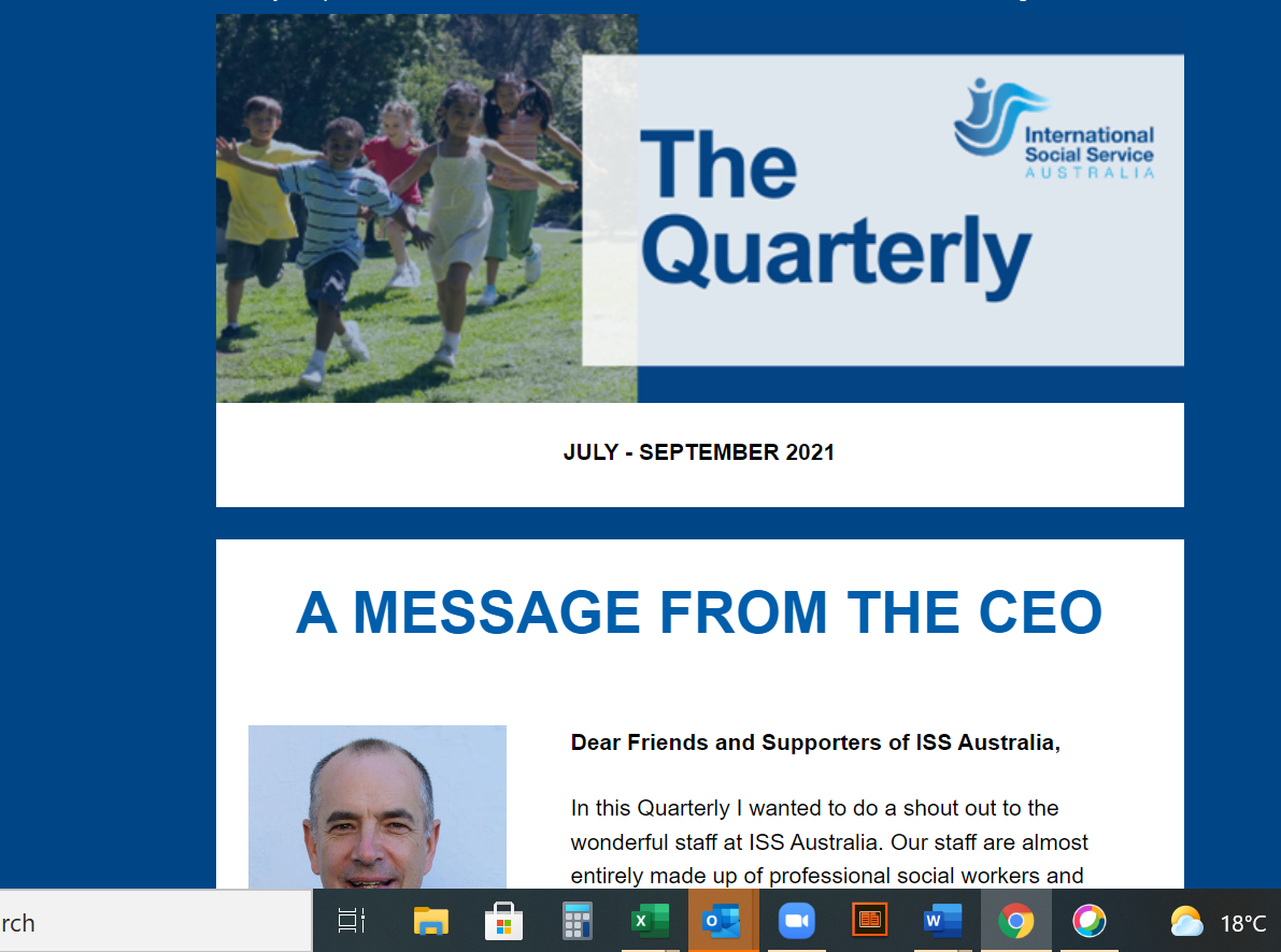 ISS Australia Quarterly Newsletter (July to September 2021)