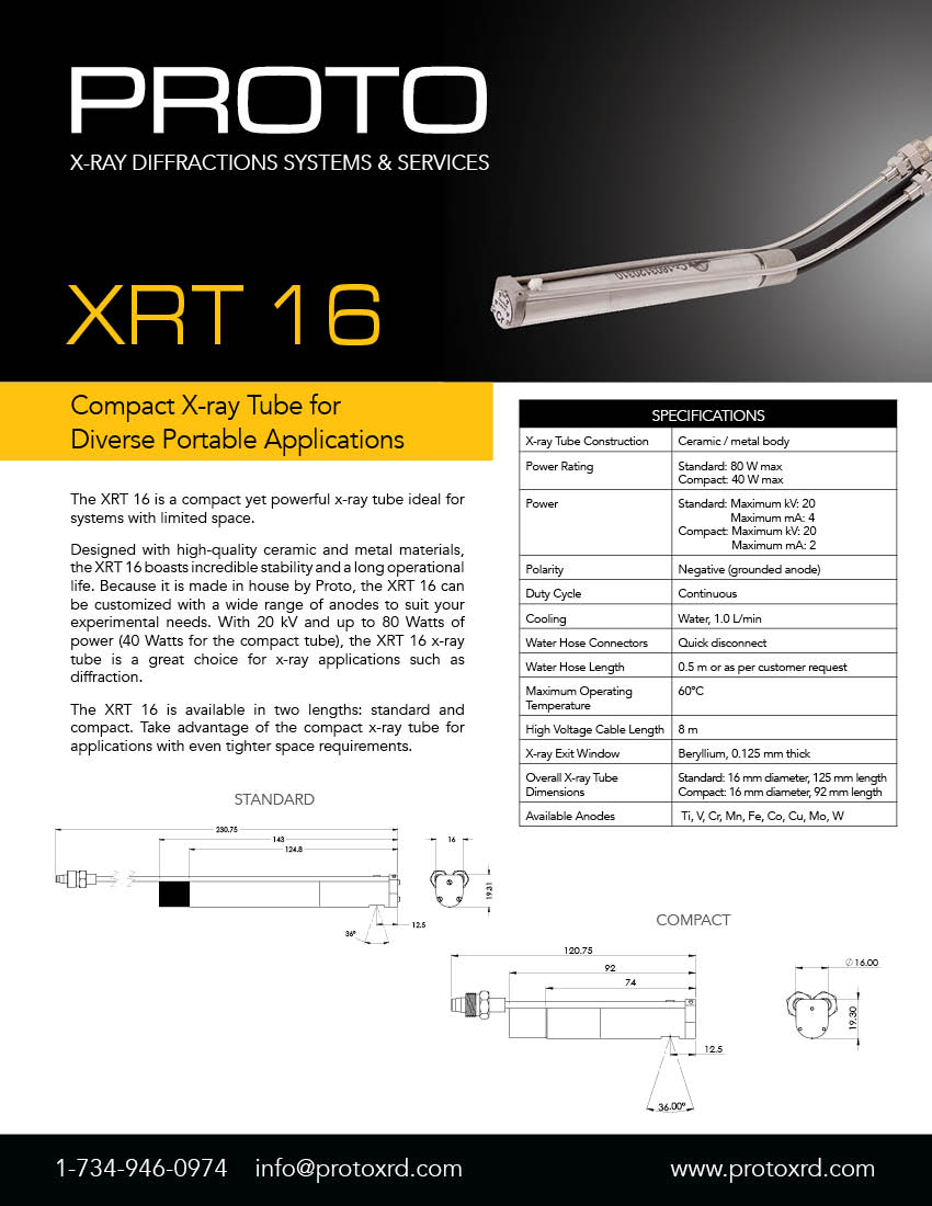 XRD X-ray Tubes | Proto XRD