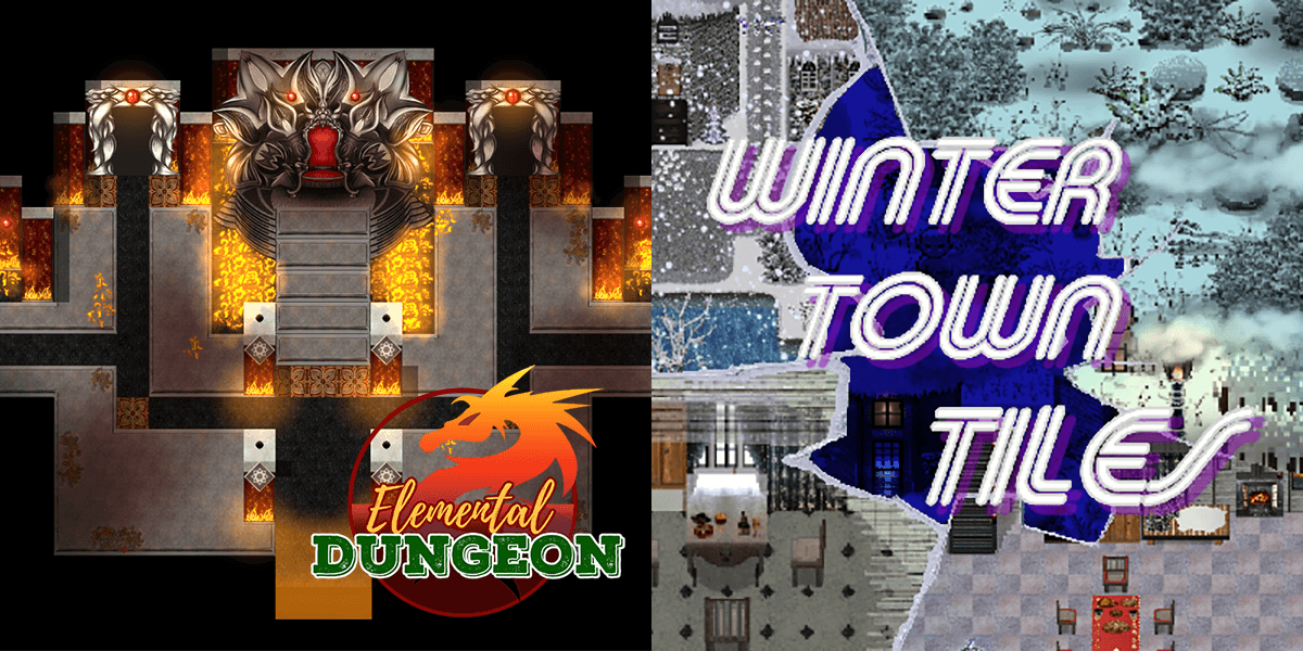 New Releases: KR Elemental Dungeon Tileset - Fire Water Earth Wind ...