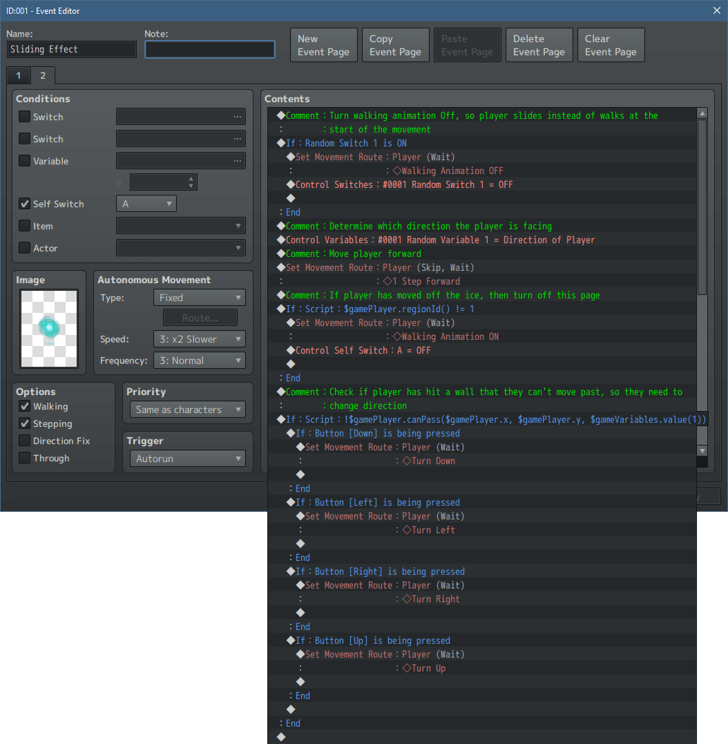 Special Movement: Sliding on Ice | The Official RPG Maker Blog