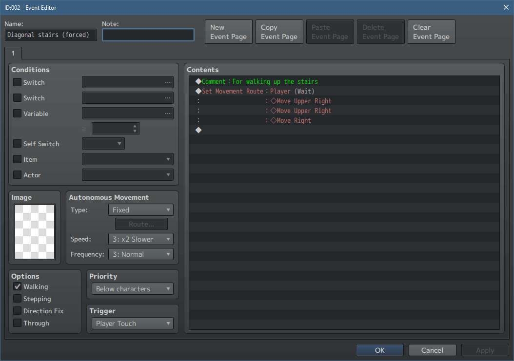 Special Movements: Walking on Diagonal Stairs | The Official RPG Maker Blog