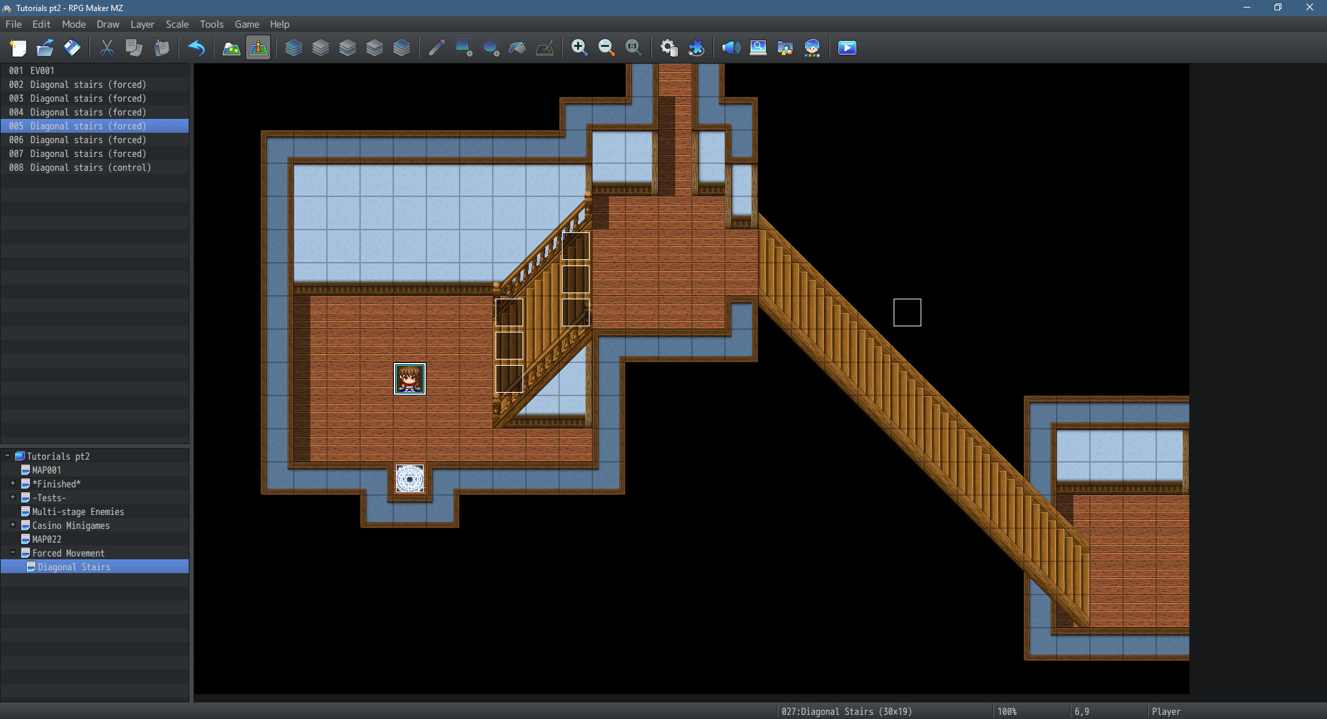 Special Movements: Walking on Diagonal Stairs | The Official RPG Maker Blog