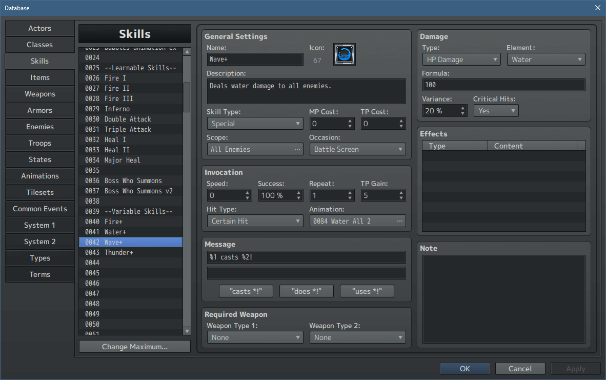 Variable Affected Skills | The Official RPG Maker Blog