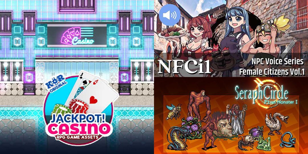 New Releases: KR Jackpot - Casino Tiles, NPC Female Citizens Vol.1, SeraphCircle Pixel Monster 1 ...